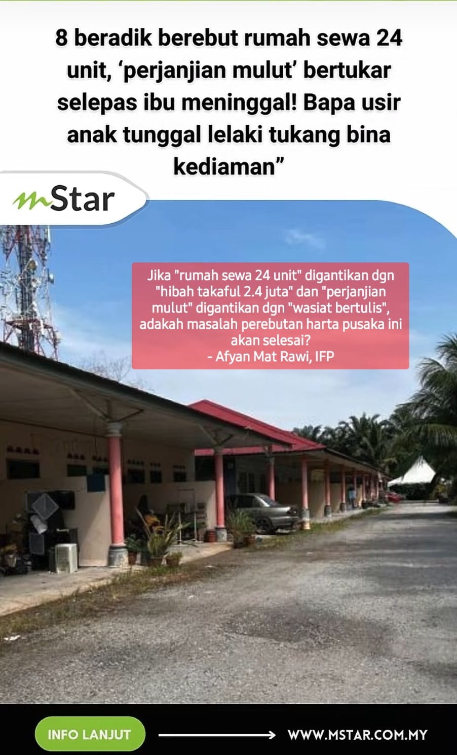 Perebutan aset selepas ibu meninggal | Afyan.com